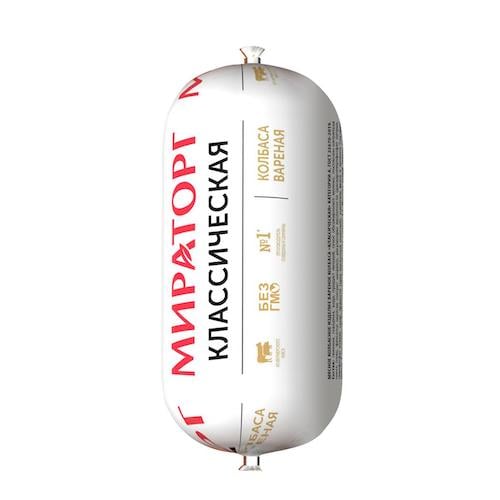Cooked sausage Classic (with marbled beef) "Miratorg" 470g - Prostor.ae ...